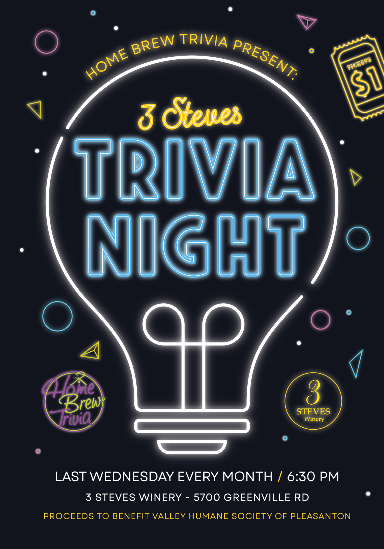 September Trivia Night - 3 Steves Winery